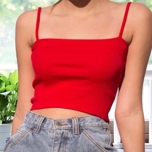 Brandy Melville | Tops | Y2k Brandy Melville Red Crop Top | Poshmark